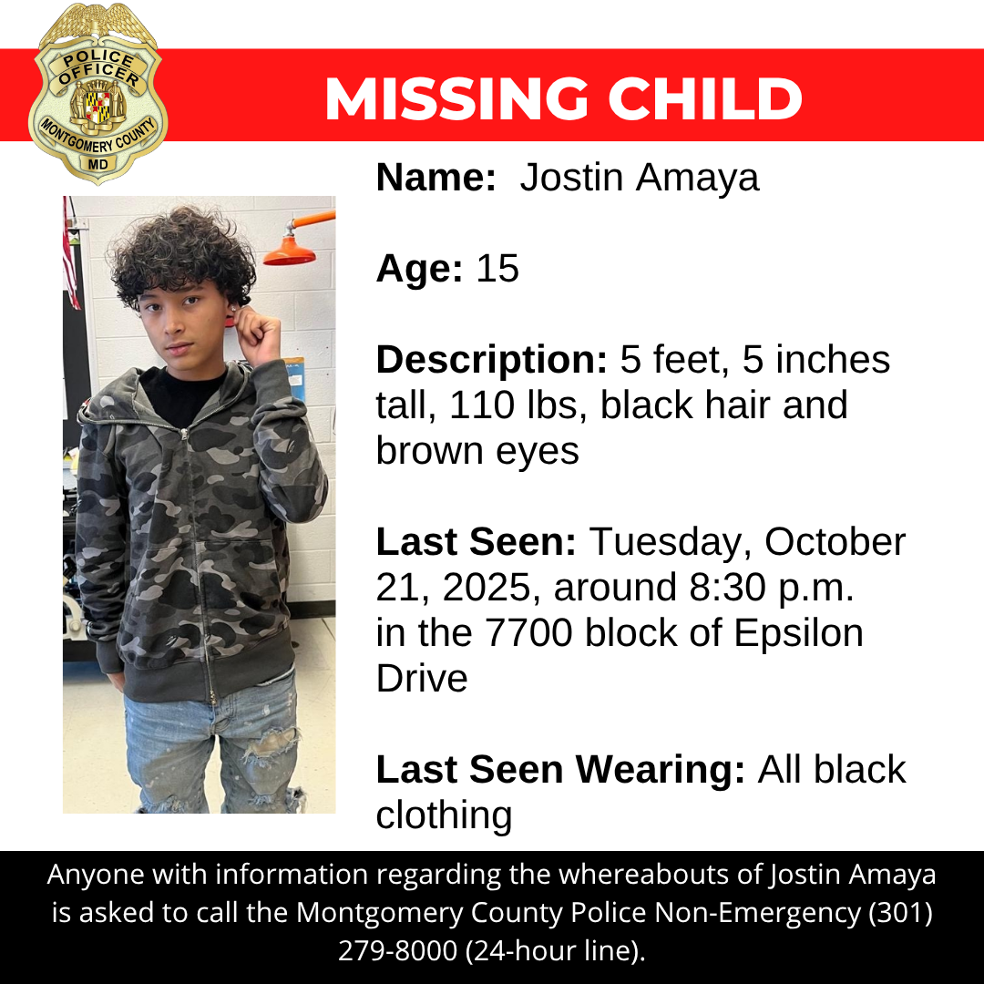 Concern for Missing 15-Year-Old Boy - The MoCo Show